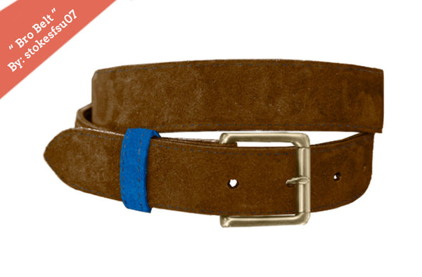 " Bro Belt" Custom-Designed Men's Suede Belt Crafted by stokesfsu07 ...